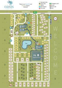 Park Map - Oasis Tourist Park, Darwin, Northern Territory